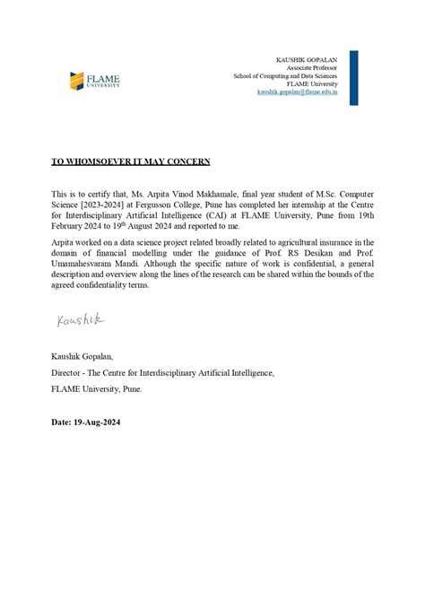 Arpita Makhamale On Linkedin Internship Flameuniversity Artificialintelligence Datascience…