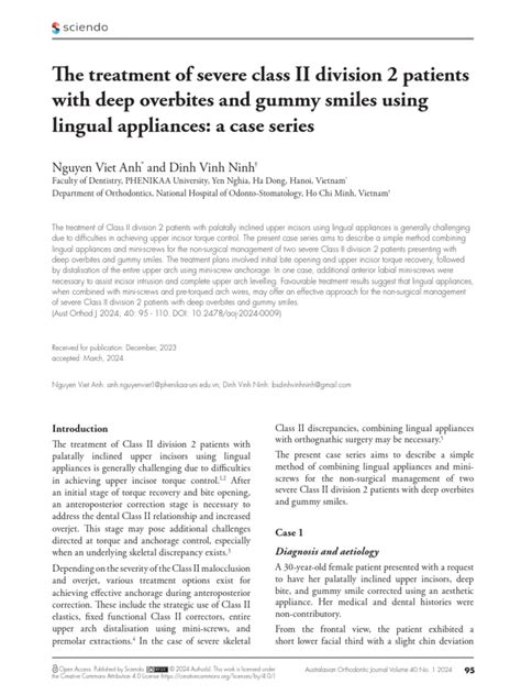 The Treatment Of Severe Class Ii Division 2 Patients With Deep Overbites And Gummy Smiles Using