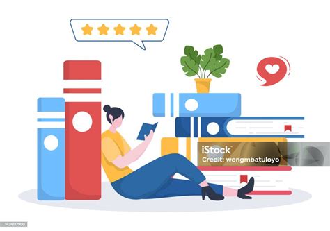 서평 템플릿 손으로 그린 만화 플랫 일러스트 레이 션 분석 평가 만족도 및 출판물에 대한 의견에 대한 독자 피드백 개념에 대한 스톡 벡터 아트 및 기타 이미지 Istock