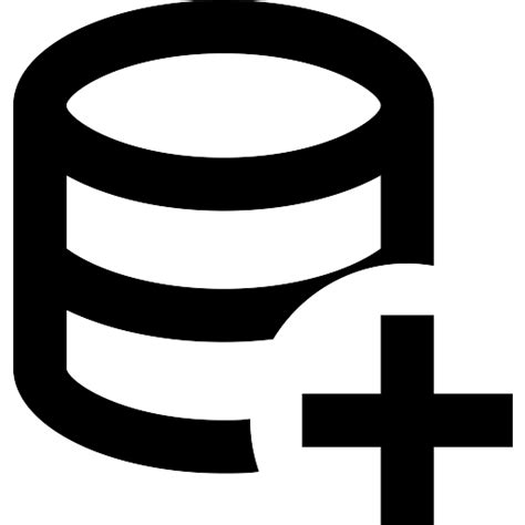 database plus outline icon svg png free download
