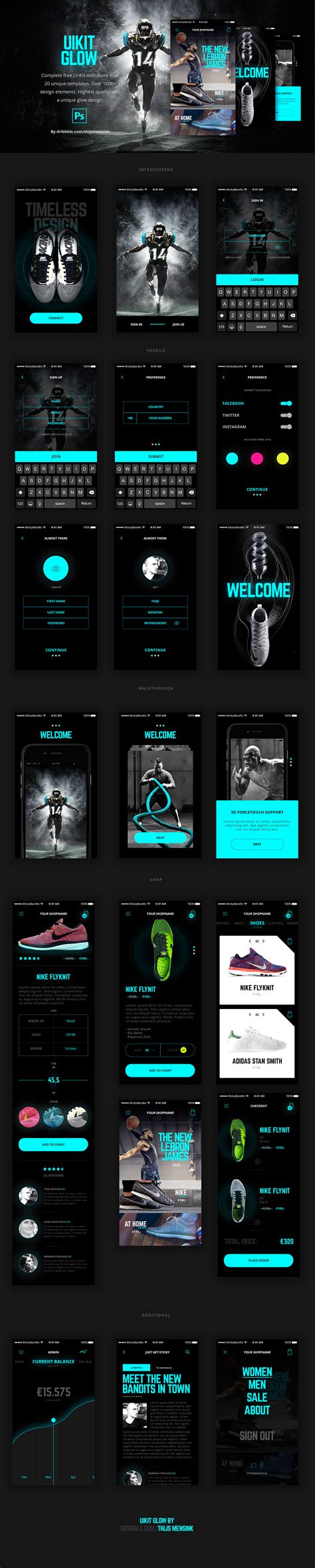 Freebie Psd Mobile Ui Kit On Behance