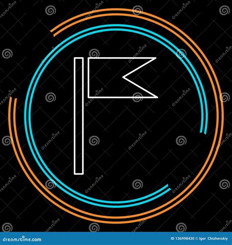 Vector Flag Pointer Illustration Stock Vector Illustration Of Location Black 136998430