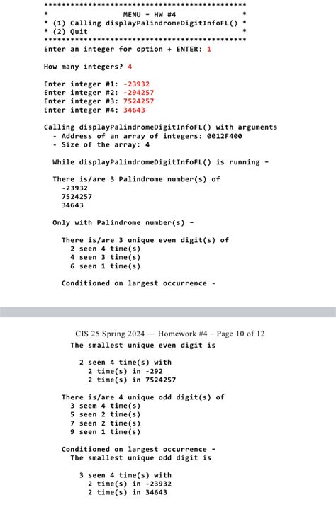 Solved C ﻿palindrome Numberplease Use Array And Pointer