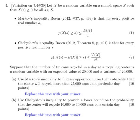 Solved Variation On Let X Be A Random Variable Chegg Com