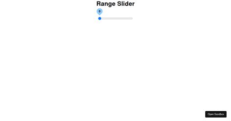 Range Slider Bubble Codesandbox