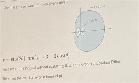 Solved Find the area between the two given curves r sin θ Chegg com