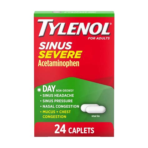 Buy Tylenol Sinus Severe Non Drowsy Day Cold And Flu Relief Caplets 24 Ct From Dollar General