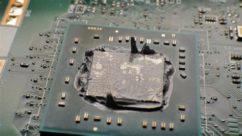 Electronic Circuit Board Close Up Repairing Computer Macro Stock