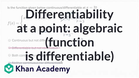 Understanding Differentiability And Continuity At A Point In Calculus Galaxy Ai