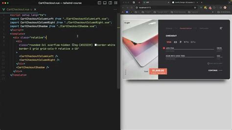 Shopping Cart Checkout Form With Tailwind And Vue Solution A