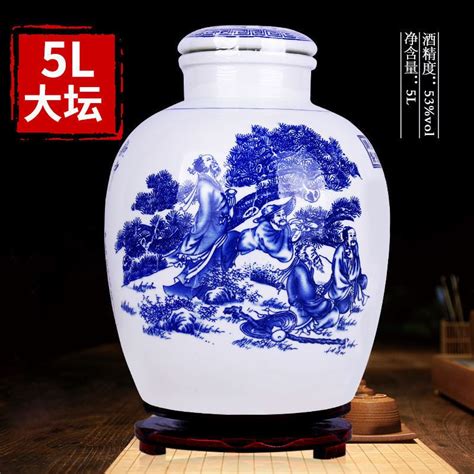 汾溪杏艺十斤大坛53度5l粮食酒水清香型坛装白酒整箱青花坛虎窝淘