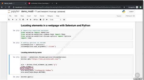 Pluralsight Scraping Dynamic Web Pages With Python And Selenium آموزش