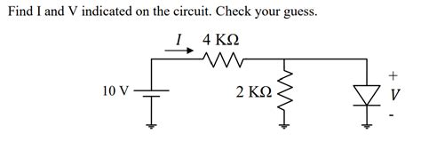 Solved Find I And V Indicated On The Circuit Check Your Chegg Com