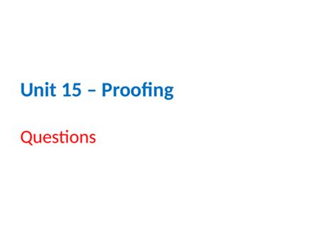 Igcse Cambridge Ict Section 15 Proofing Teaching Resources