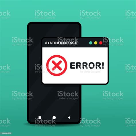 Smartphone Avec Notification Derreur De Page Web Erreur Du Système