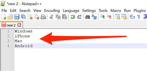 how to replace any character with newlines in notepad