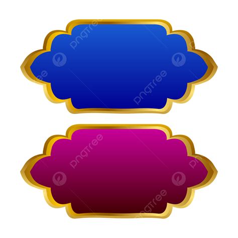 아랍어 럭셔리 황금 이슬람 배너 제목 프레임 투명 배경 세트 벡터 아랍어 럭셔리 황금 이슬람 배너 세트 제목 프레임 투명 배경 배너 Png 일러스트 및 벡터 에 대한