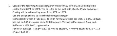 Solved Consider The Following Heat Exchanger In Which Chegg