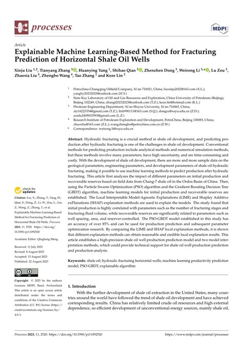 Pdf Explainable Machine Learning Based Method For Fracturing Prediction Of Horizontal Shale