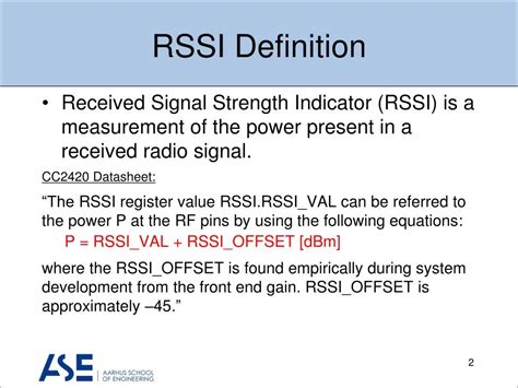 PPT RSSI And LQI Vs Distance Measurement PowerPoint Presentation ID
