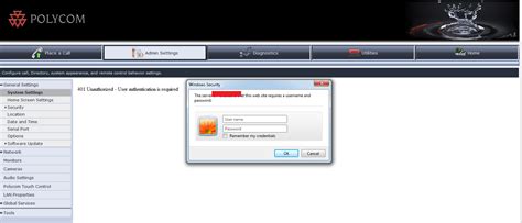 Polycom Default Username And Password Web Administrator Set Hp
