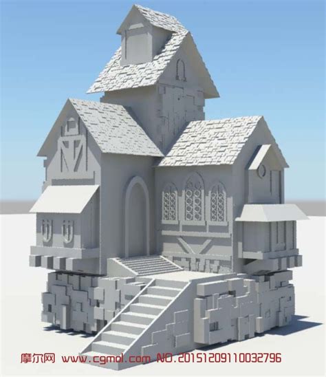 maya房屋场景 古代场景模型下载 摩尔网CGMOL