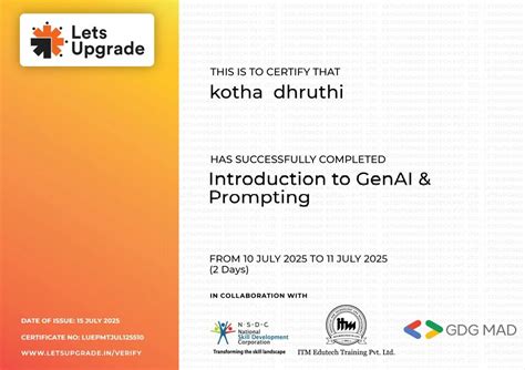 Thrilled To Share That Ive Successfully Completed The Introduction To Genai And Prompting