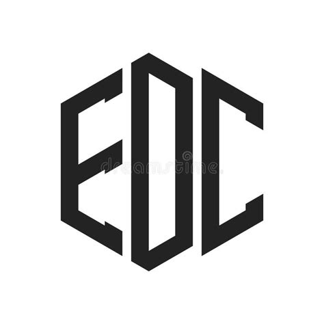 Edc Logo Design Initial Letter Edc Monogram Logo Using Hexagon Shape