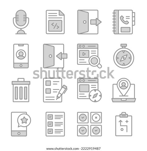 Set User Interface Icons Web Design Stock Vector Royalty Free
