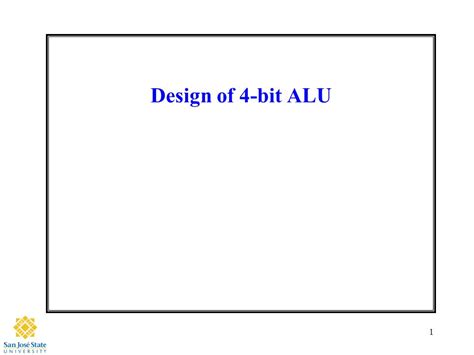4 Bit Arithmetic Logic Unit Design