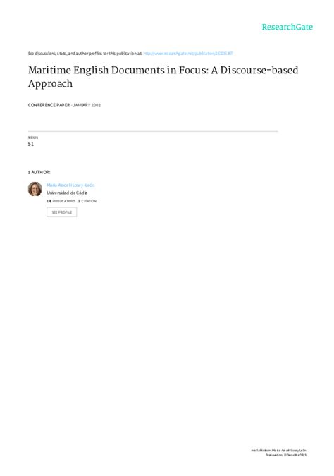 Pdf Maritime English Documents In Focus A Discourse Based Approach