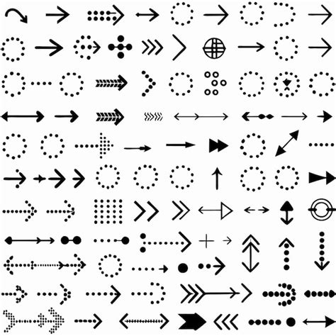 Premium Vector Black Arrows Guide Direction With Dots And Lines