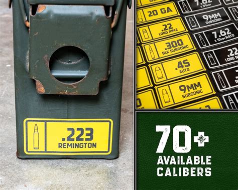 Ammo Can Label Sticker Laser Cut Adhesive Backed Vinyl Large Print