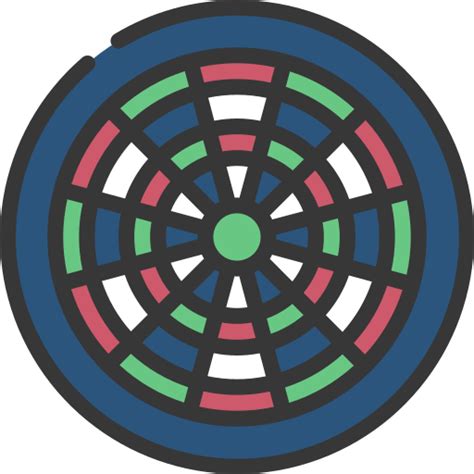 Dart Board Juicy Fish Soft Fill Icon