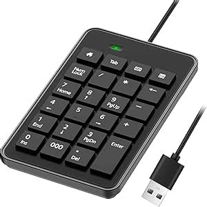 Amazon Com Wired Key USB Keypad Number Pad Portable Numeric Keypad Keyboard For Laptop PC