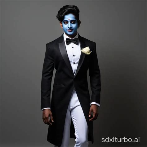 Modern Gen Z Lord Krishna In Elegant Tuxedo SDXL Free Online