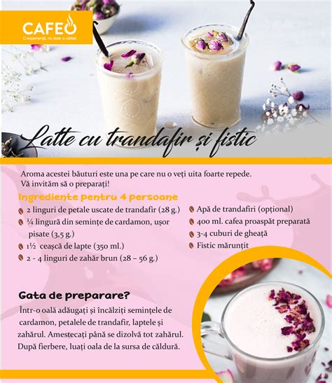 Rețete Cafeoro Latte Cu Trandafir Si Fistic
