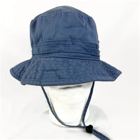 Ethos Accessories Ethos Blue Bucket Hat With Drawstring Hat Sun