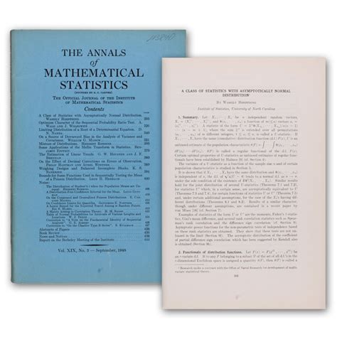 A Class Of Statistics With Asymptotically Normal Distribution Ss 293