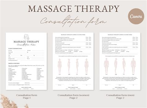 Massage Therapy Forms Editable Massage Therapy Consent Templates