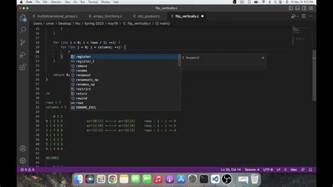 مثال 3 عكس مصفوفة ثنائية الأبعاد بشكل عامودي Youtube