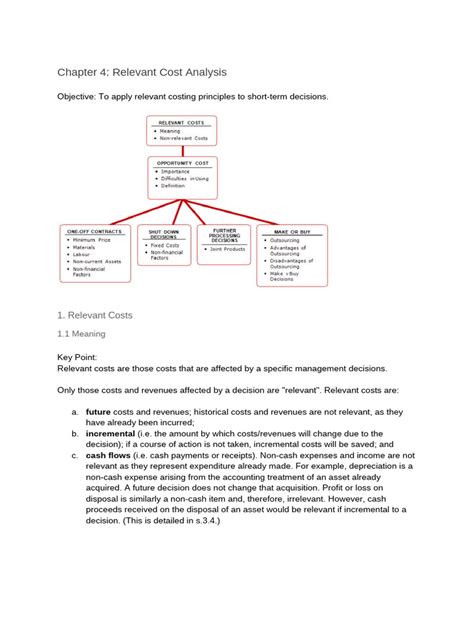Chapter 4 Relevant Cost Analysis Pdf