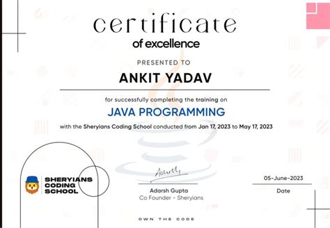 Ankit Yadav On Linkedin Java Programming Certificationachievement Codingjourney