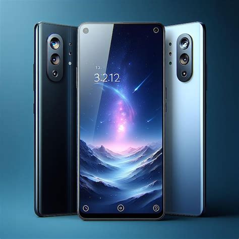 Premium Photo Realistic White Smartphone Design With Three Cameras