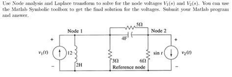 Solved Use Node Analysis And Laplace Transform To Solve For