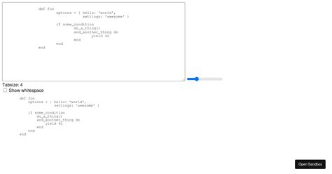 Tabs And Spaces Codesandbox