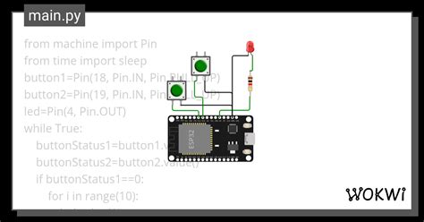 Button2 Wokwi Esp32 Stm32 Arduino Simulator
