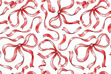 Festive Christmas Ribbon Pattern