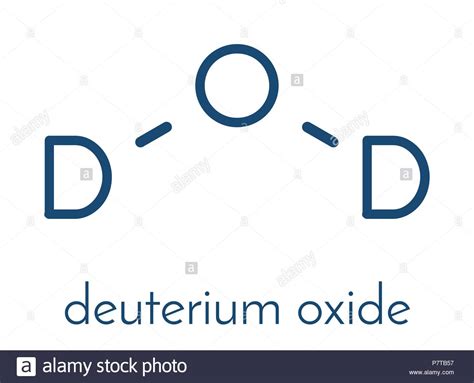 Deuterium Oxide Heavy Water Molecule Skeletal Formula Stock Vector