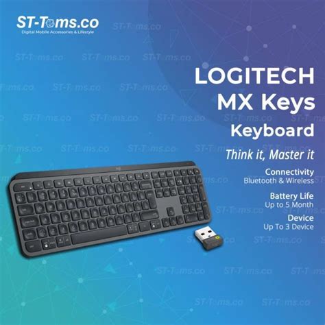 Promo Logitech Mx Keys Keyboard Wireless Bluetooth Backlit Diskon 23 Di Seller Sisbro Store